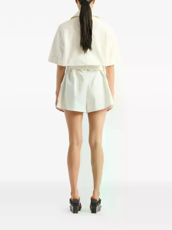 Balmain Belted Denim Playsuit