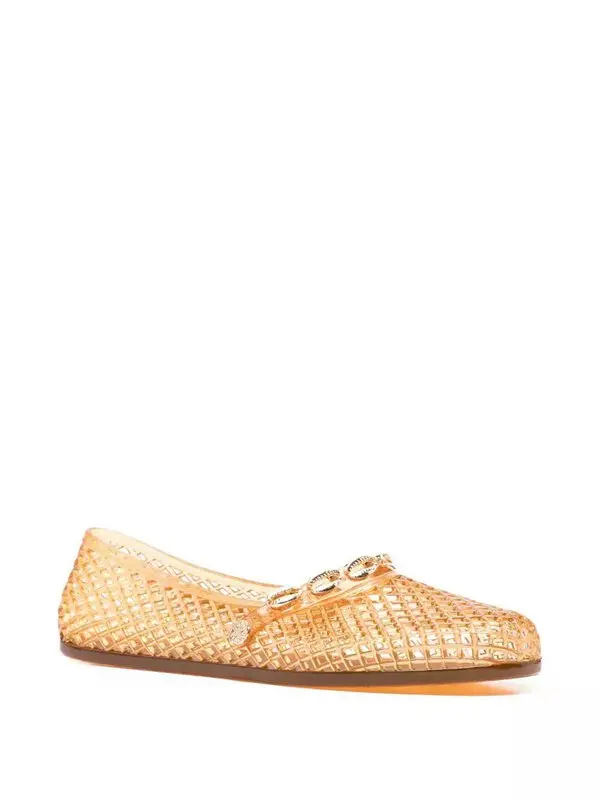 ANCIENT GREEK SANDALS Iro Shell Embellishment Ballet Flats - Neutrals