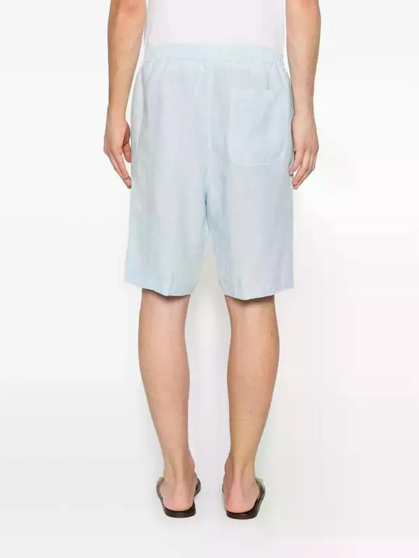 120% Lino Drawstring-waist Linen Shorts