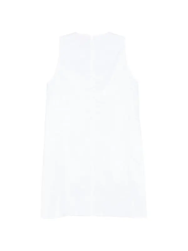 SEMICOUTURE Sheena Linen Mini Dress - White