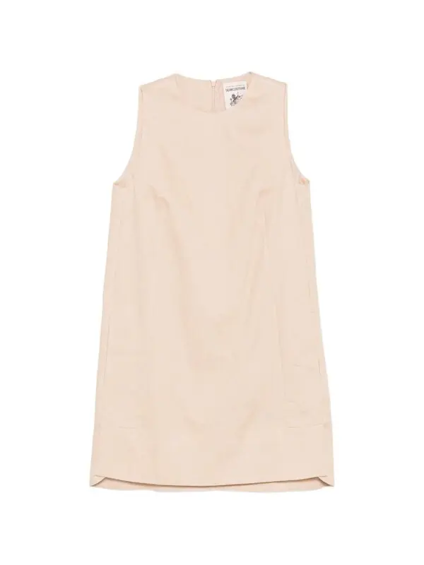SEMICOUTURE Sheena Linen Mini Dress - Beige