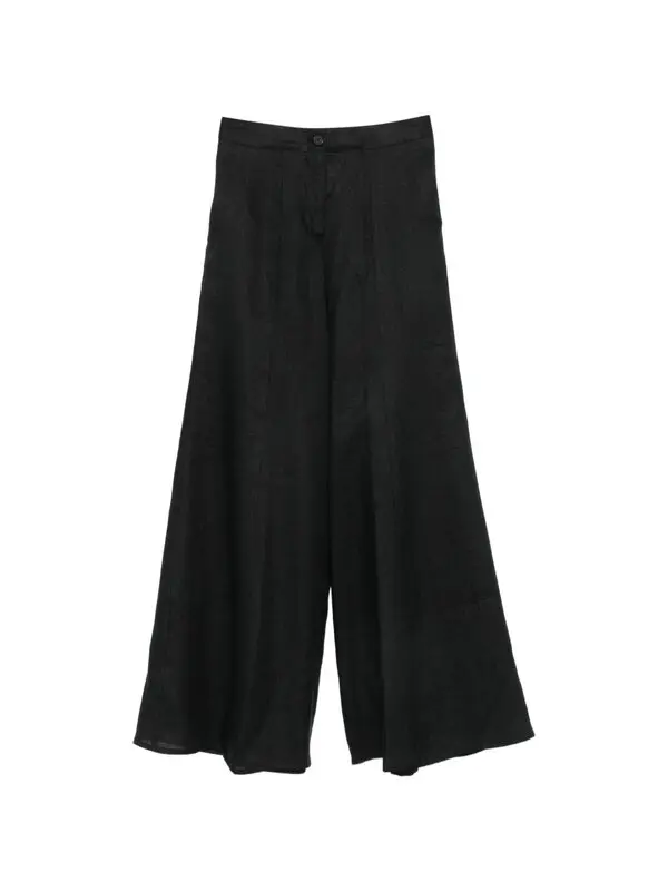 SEMICOUTURE Kym Linen Trousers - Black
