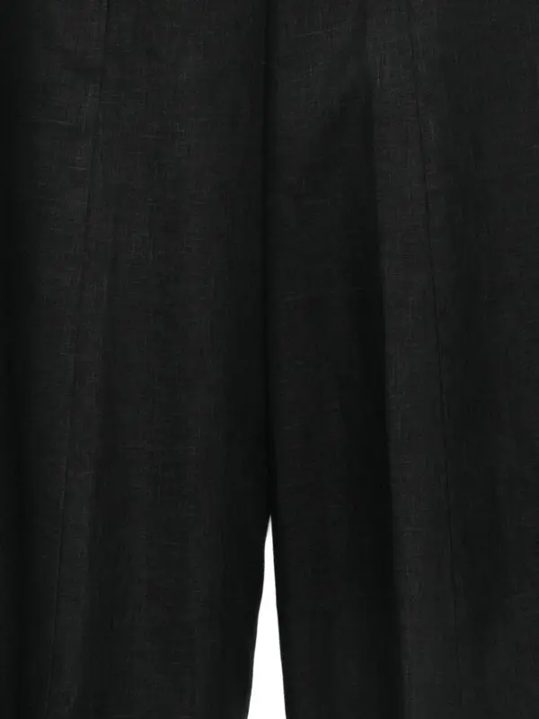 SEMICOUTURE Kym Linen Trousers - Black