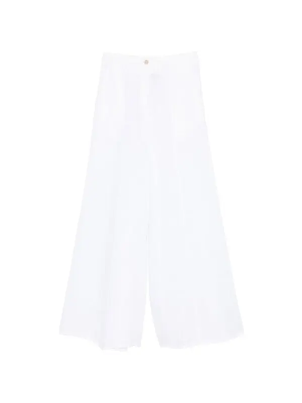 SEMICOUTURE Kym Linen Trousers - White