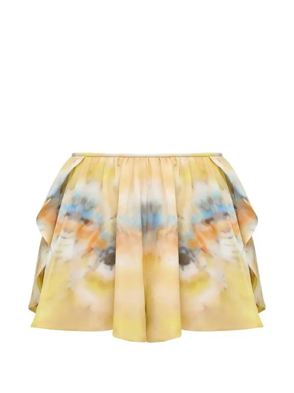 Zimmermann Alchemy Silk Shorts - Yellow