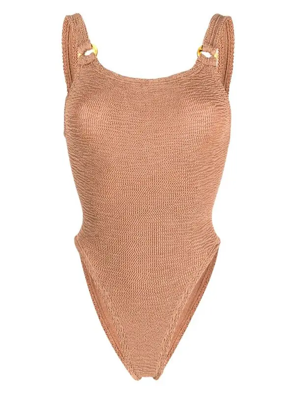 Hunza G Domino One-piece Swimsuit - Brown