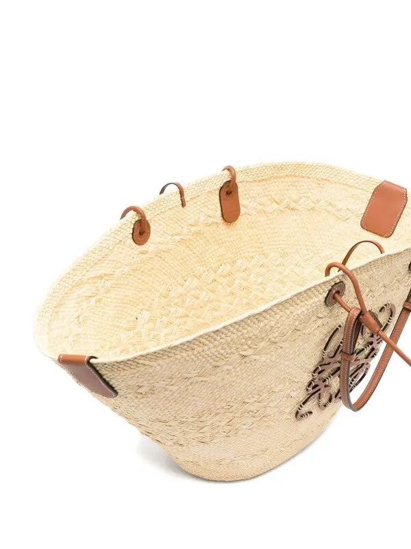 Loewe Anagram Raffia Large Tote - Beige