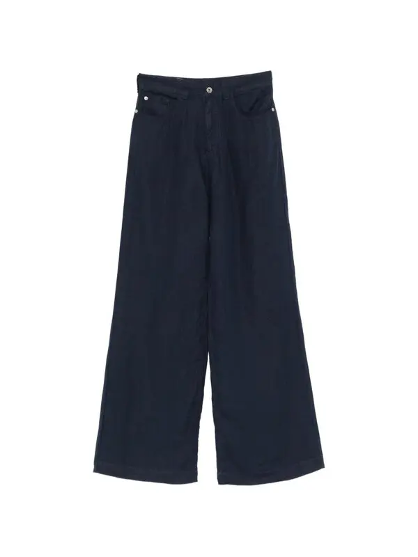Emporio Armani Linen Trousers - Blue