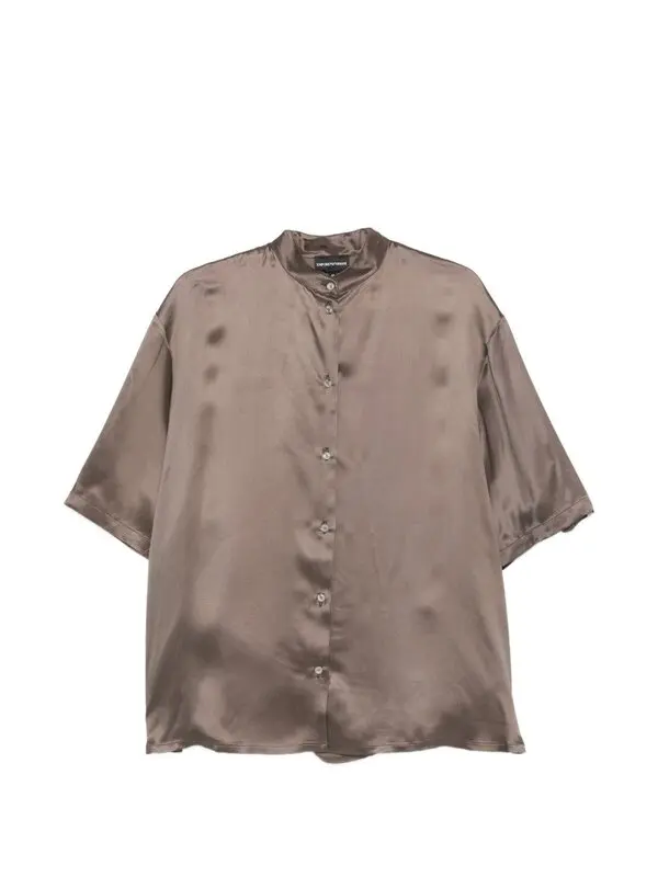 Emporio Armani Short Sleeve Shirt - Brown