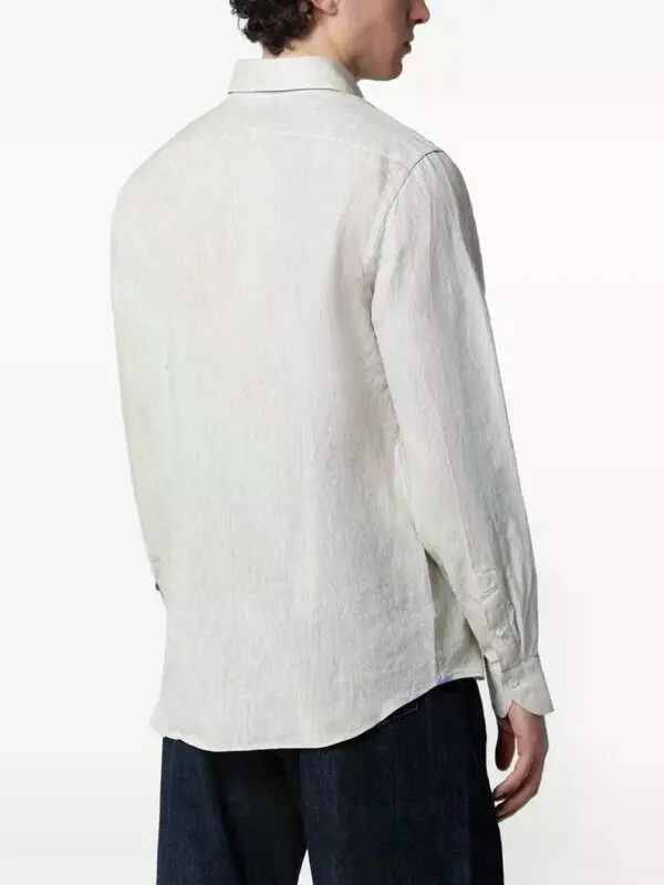 XACUS Long-sleeved Linen Shirt - Neutrals