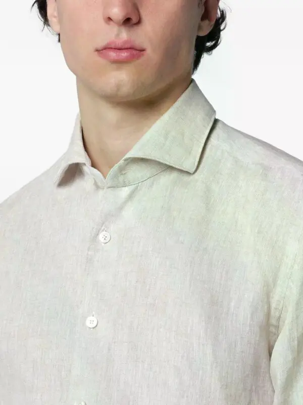XACUS Long-sleeved Linen Shirt - Neutrals