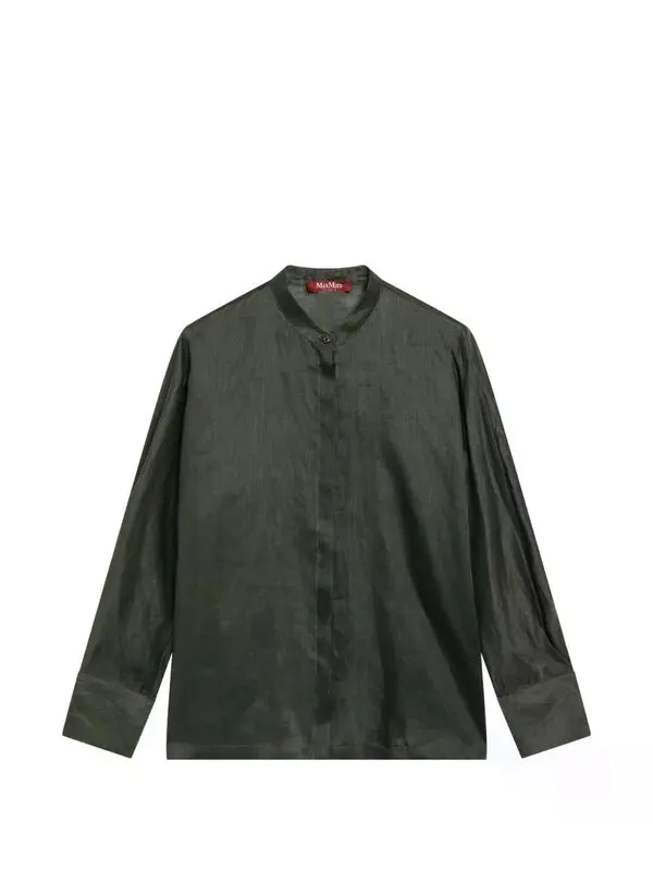 Max Mara Mandarin-collar Long-sleeve Shirt