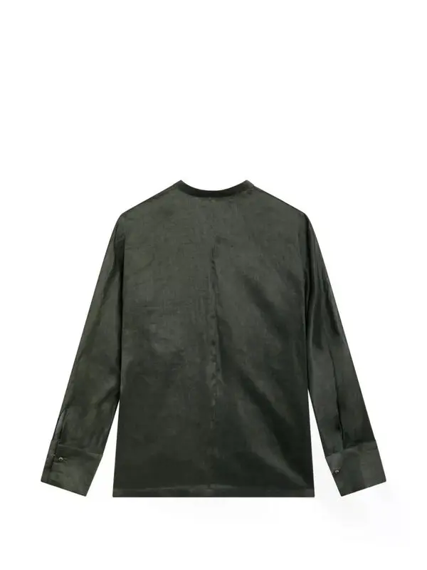 Max Mara Mandarin-collar Long-sleeve Shirt