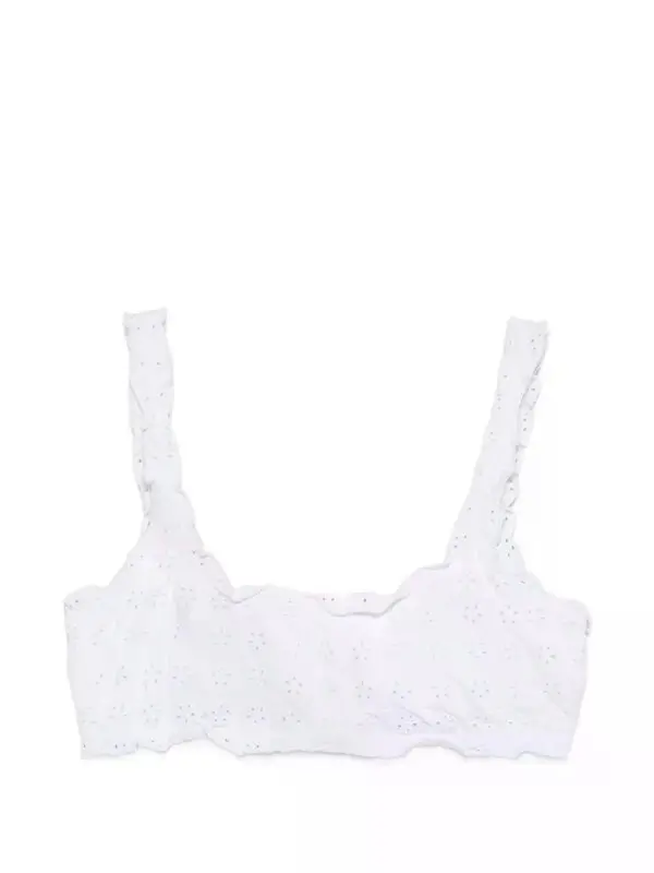 Polo Ralph Lauren Broderie Anglaise Bikini Top - White