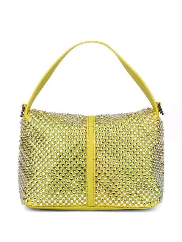 Gcds Mini Mega Comma Crystal-embellished Shoulder Bag - Yellow
