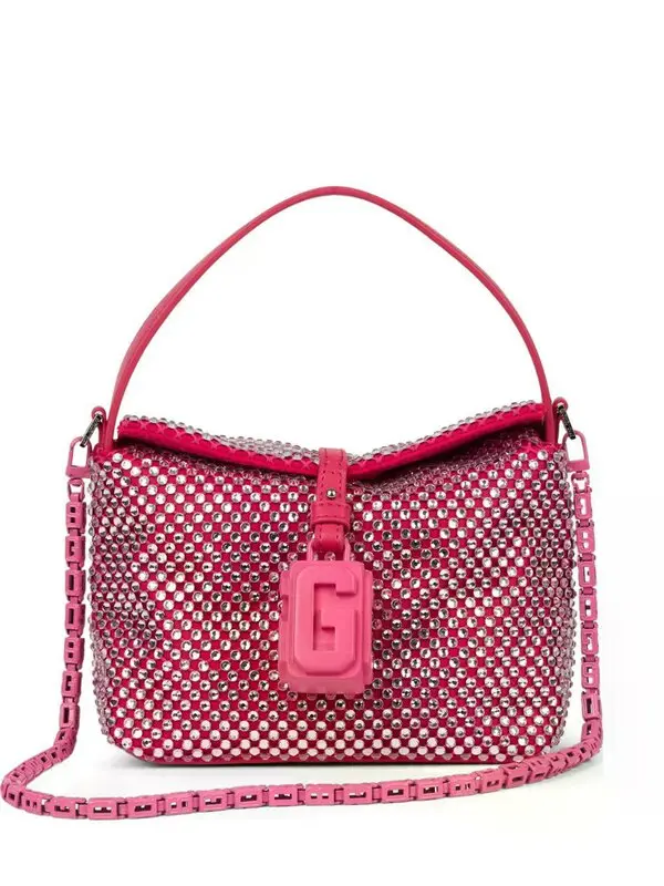 Gcds Mini Mega Comma Crystal-embellished G-lock Clutch - Pink