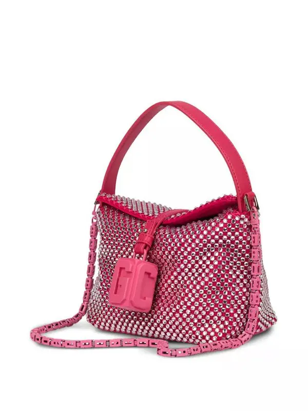 Gcds Mini Mega Comma Crystal-embellished G-lock Clutch - Pink