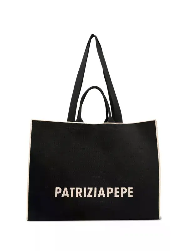 Patrizia Pepe Logo-knit Tote Bag