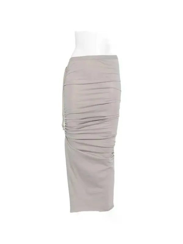 Rick Owens Edfu Ruched Drawstring Skirt - Grey