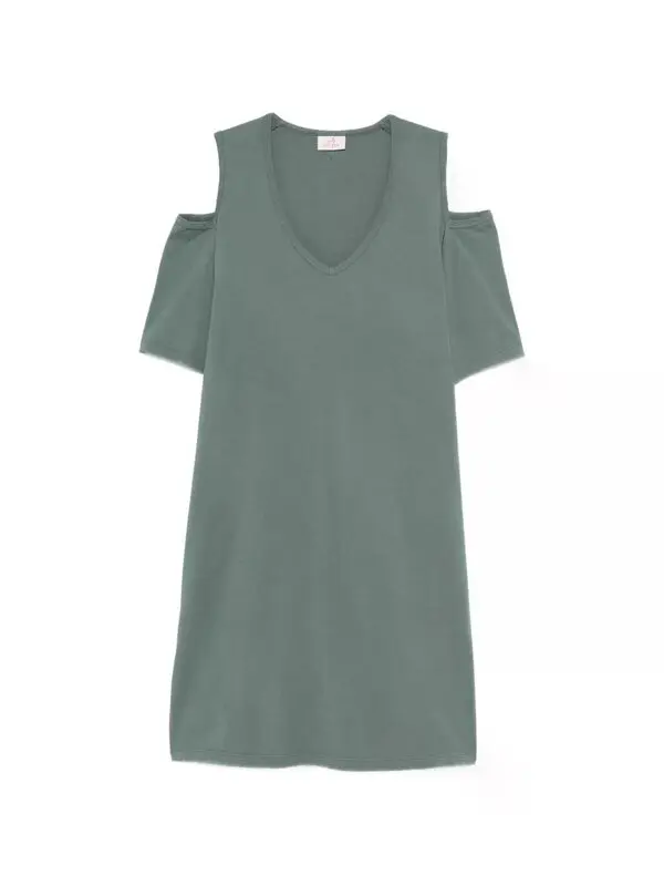 DEHA V-neck Cold-shoulder Mini Dress - Green