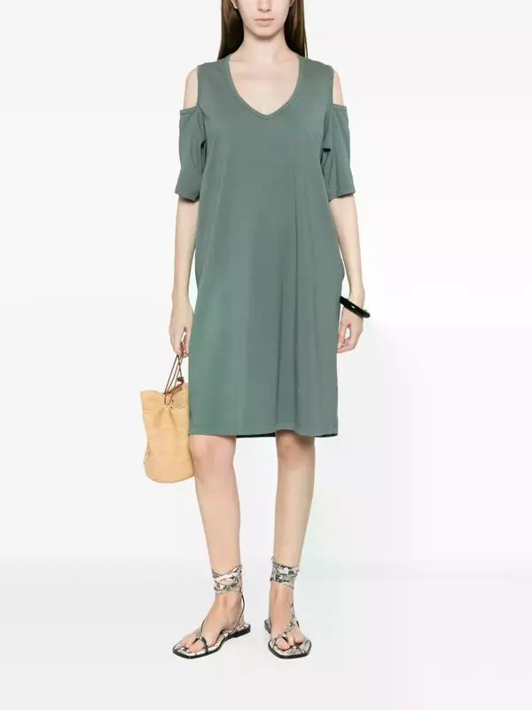DEHA V-neck Cold-shoulder Mini Dress