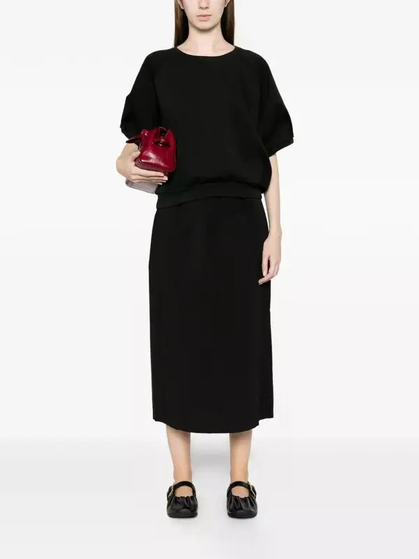 DEHA Midi Skirt With Drawstring - Black