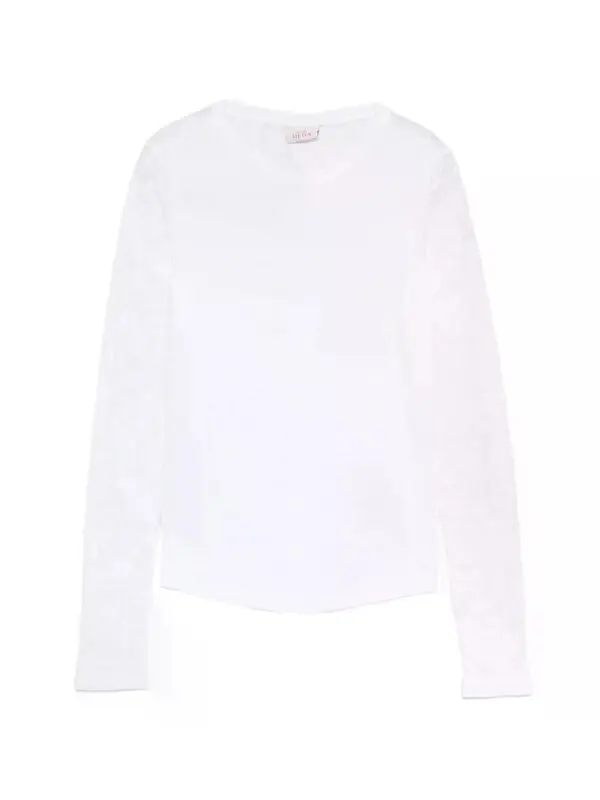 DEHA Lace-sleeves T-shirt