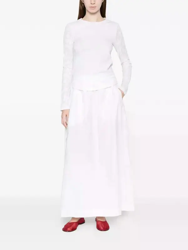 DEHA Lace-sleeves T-shirt