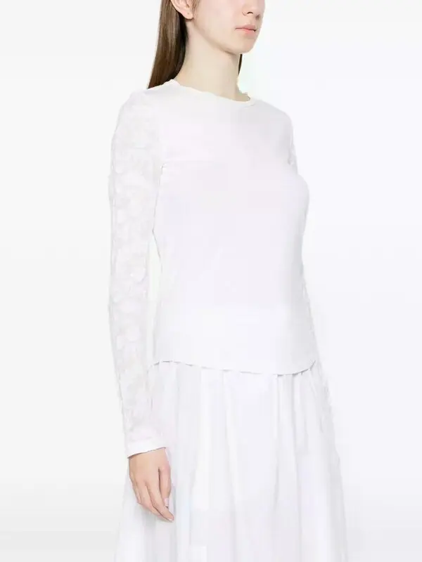 DEHA Lace-sleeves T-shirt