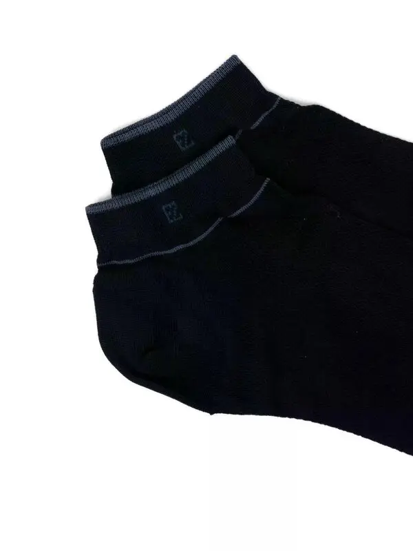 Zegna Piqué Ankle Socks