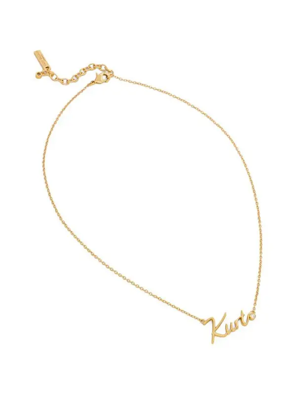 Kurt Geiger Logo Pendant Necklace - Gold