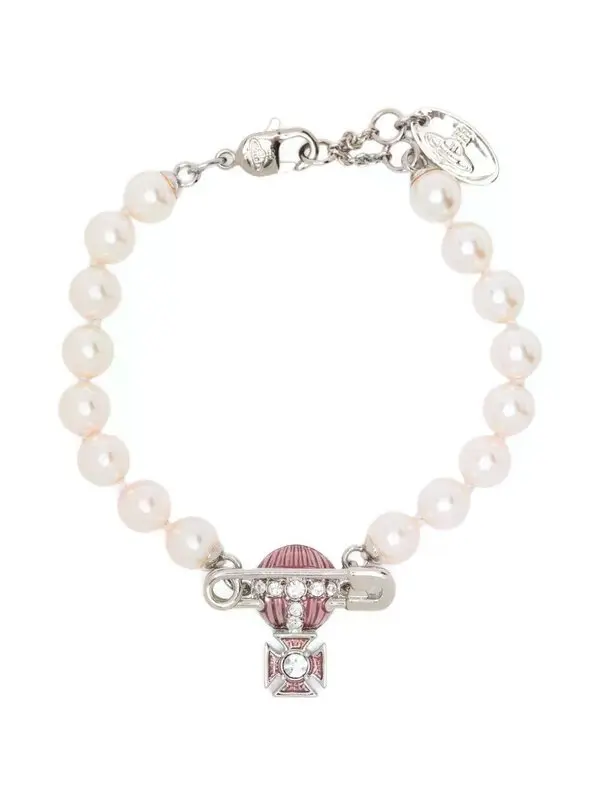 VIVIENNE WESTWOOD Crystal-embellished Bracelet - White