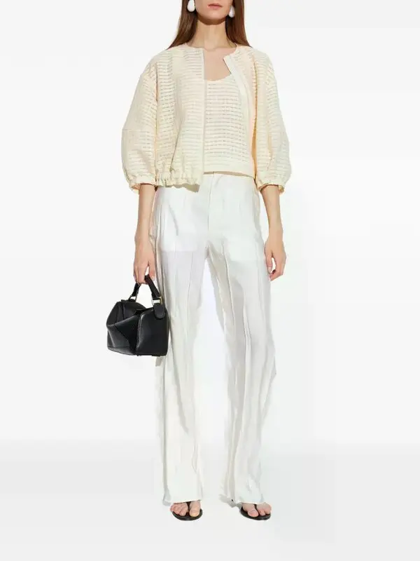 Emporio Armani Textured Scoop-neck Top