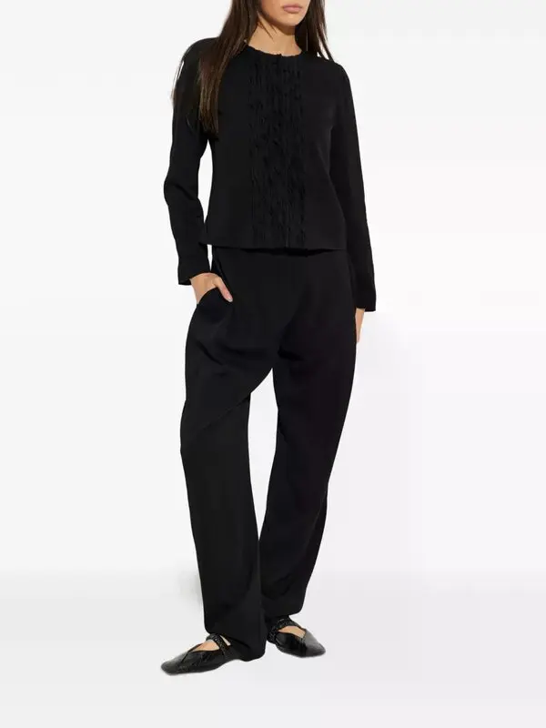 Emporio Armani Ruffle-trimmed Jacket - Black