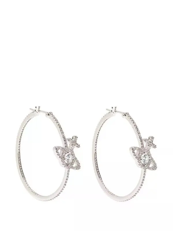 VIVIENNE WESTWOOD Orb Hoop Earrings - Silver