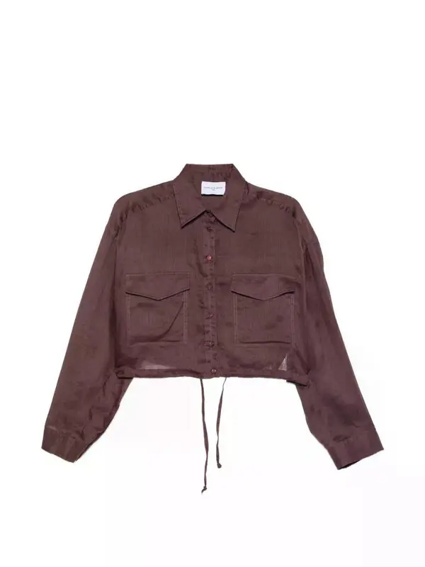 ISABELLE BLANCHE Cropped Shirt With Drawstring Hem