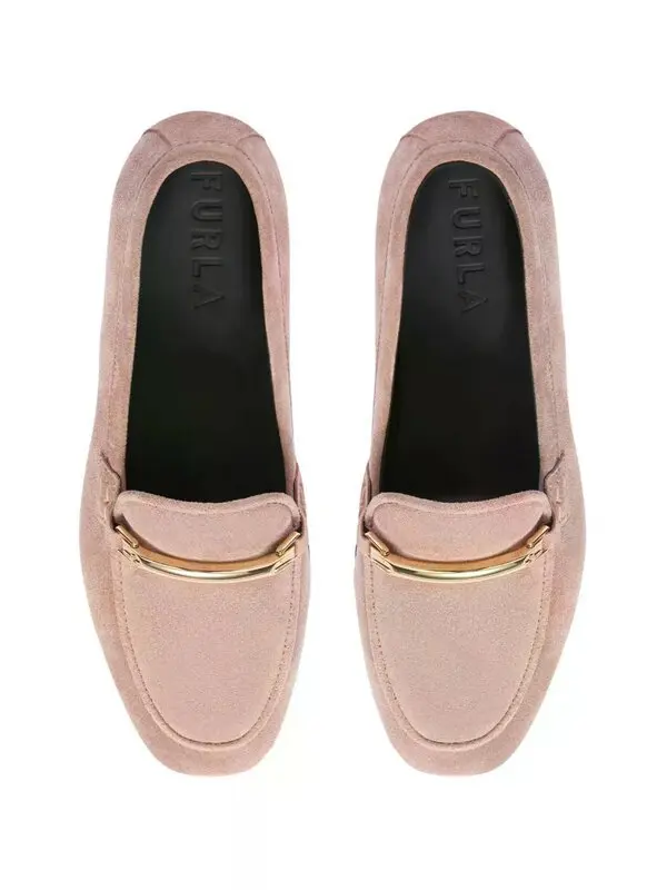 Furla Heritage Suede Loafers - Pink