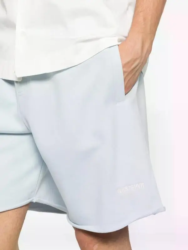 WRSTBHVR Logo-embroidered Raw-cut Shorts