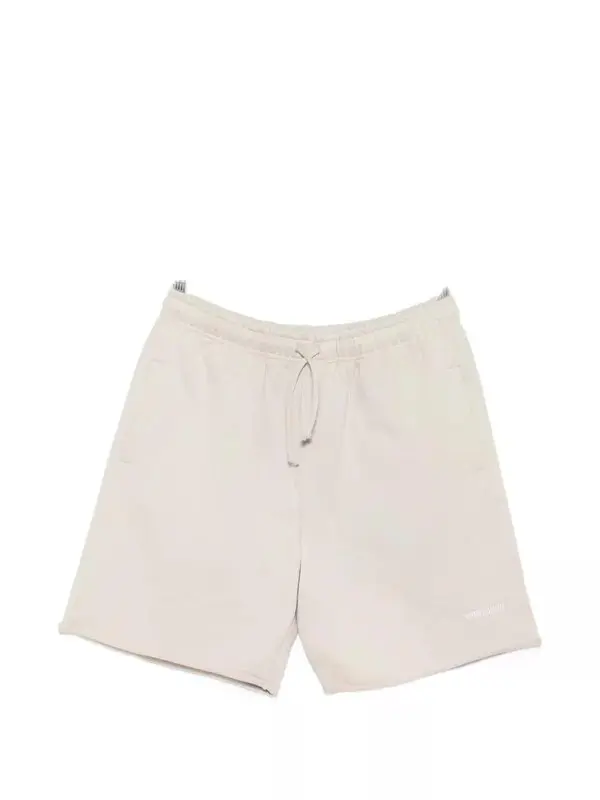 WRSTBHVR Drawstring Raw-edge Track Shorts - Neutrals