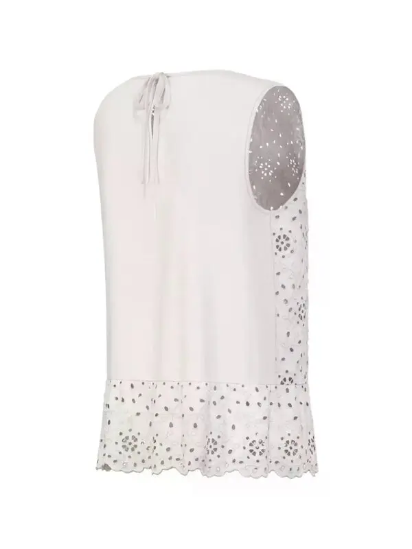 Marella Broderie-anglaise Peplum Top