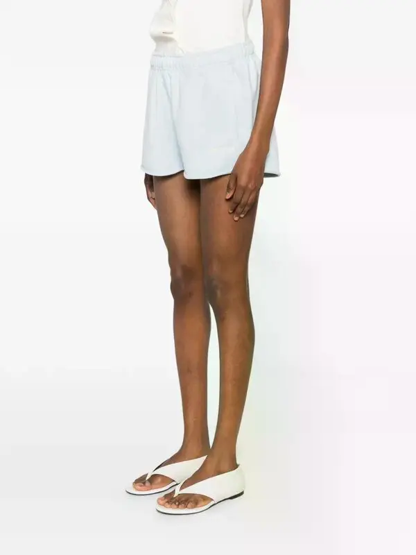 WRSTBHVR Logo-embroidered Raw-edge Shorts