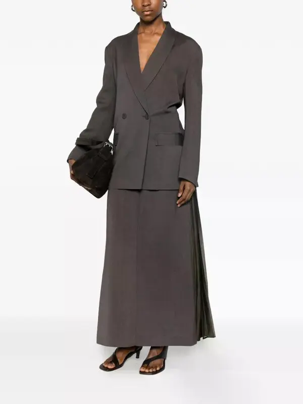 Sú Pleated Panel Full Length Skirt