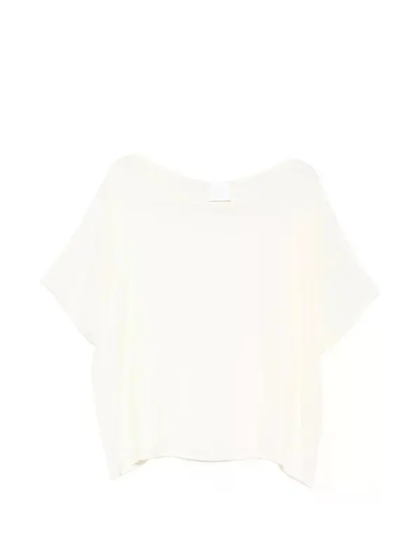 Sú Boat-neck Short-sleeve Blouse