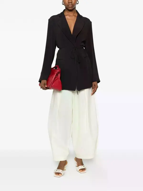 Sú Notched-lapel Tie-fastening Blazer