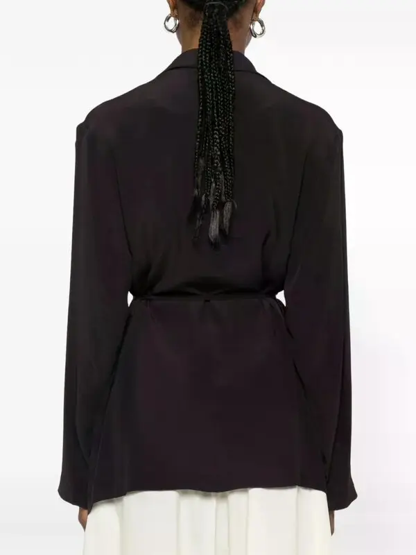 Sú Notched-lapel Tie-fastening Blazer
