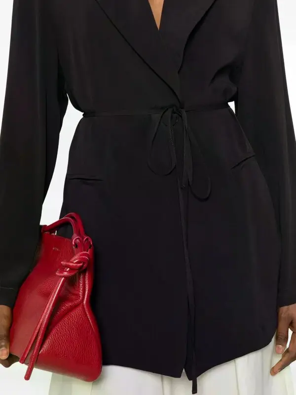 Sú Notched-lapel Tie-fastening Blazer