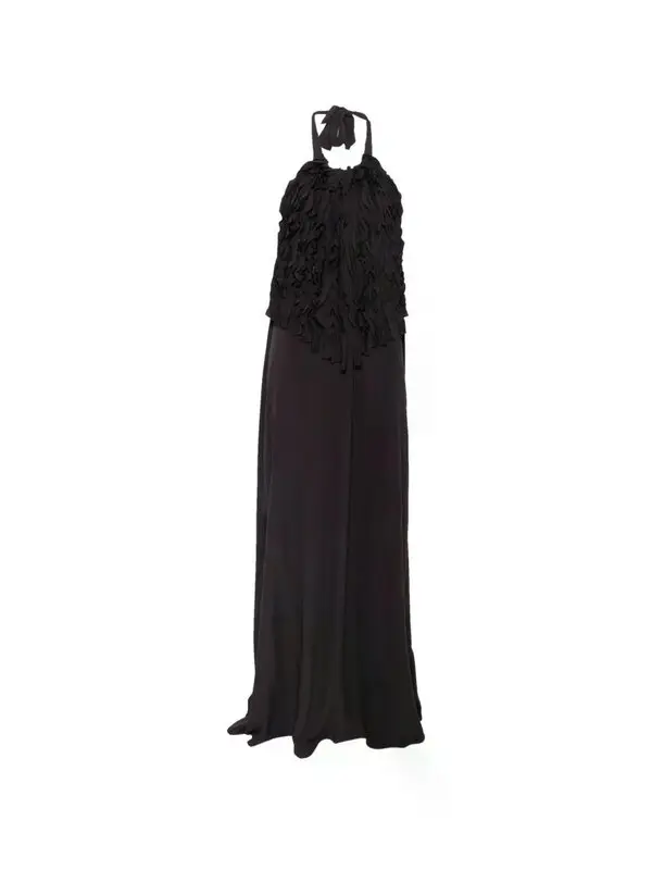 Sú Ruffled Halterneck Maxi Dress