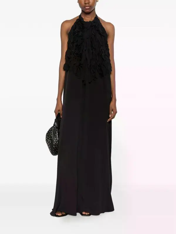 Sú Ruffled Halterneck Maxi Dress
