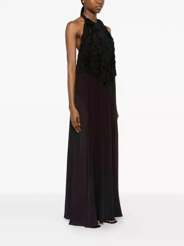 Sú Ruffled Halterneck Maxi Dress
