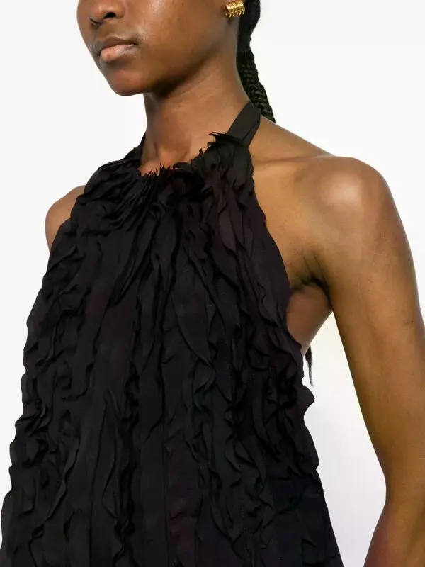 Sú Ruffled Halterneck Maxi Dress